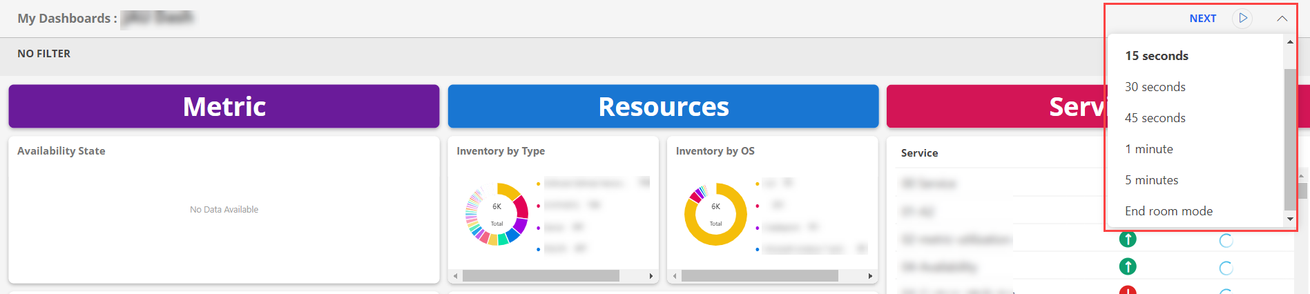 Configuring the Dashboard Operations | OpsRamp Documentation